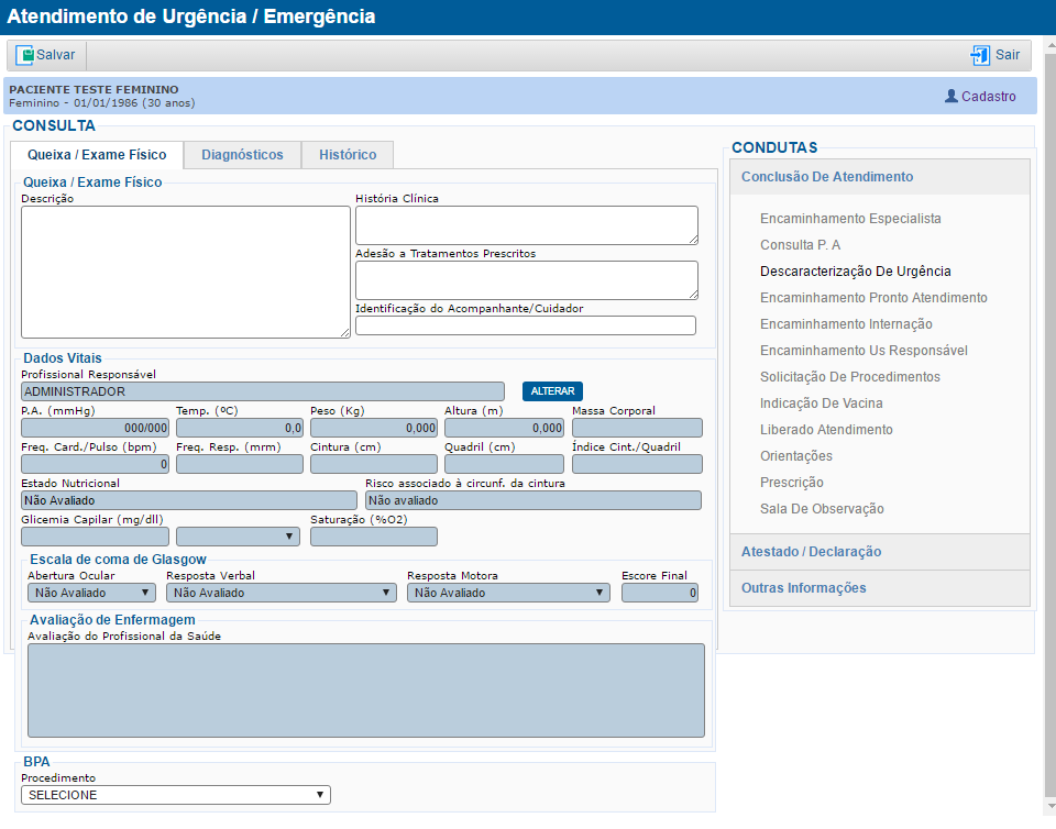 Atendimento de Urgência e Emergência: FastMedic